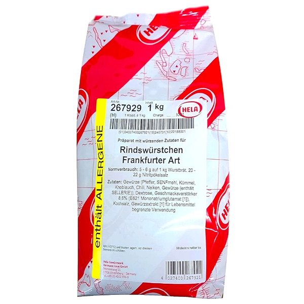 Hela Rindswurst Frankfurter Art Gewürzmischung 1kg – Wild Spice