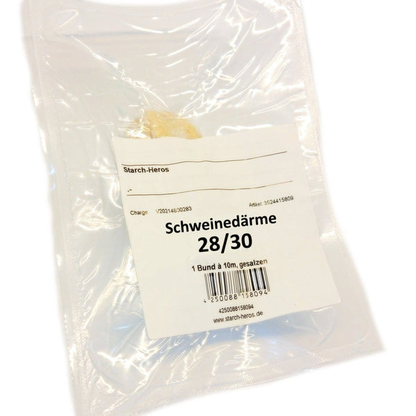 Schweinedarm Naturdarm 28/30 - 10m | Premium Bratwurstdarm für authent ...
